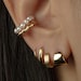 NEW! Bold Double Layered Plain Ear Cuff, Gold Cuff, Non Pierced Cuff ...