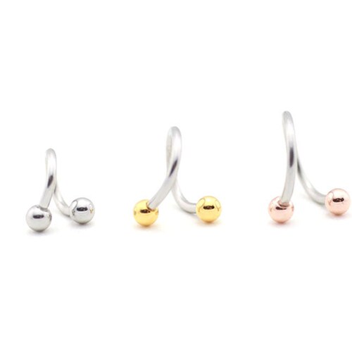 Twist Barbell Twist 3/4mm Ball Piercing Surgical Steel Ball - Etsy
