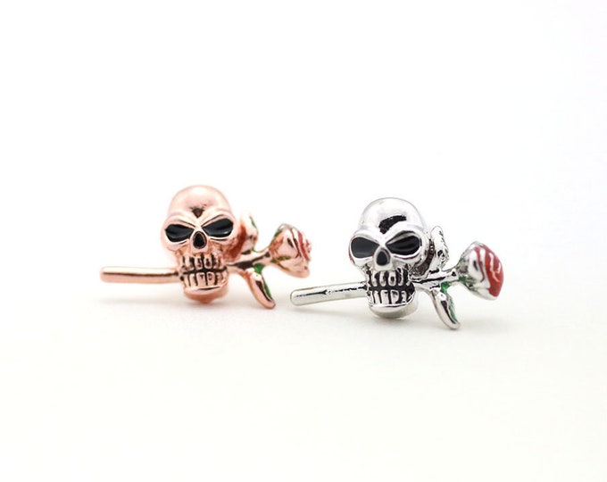 FLASH SALE! Skull Piercing, Mens Piercing, Barbells, Skull Earring, Mes ...
