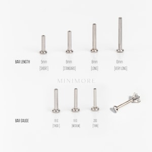 Threadless Pushpin Insert Tool, 18-20g Pushpin Earring, Flatback Post ...