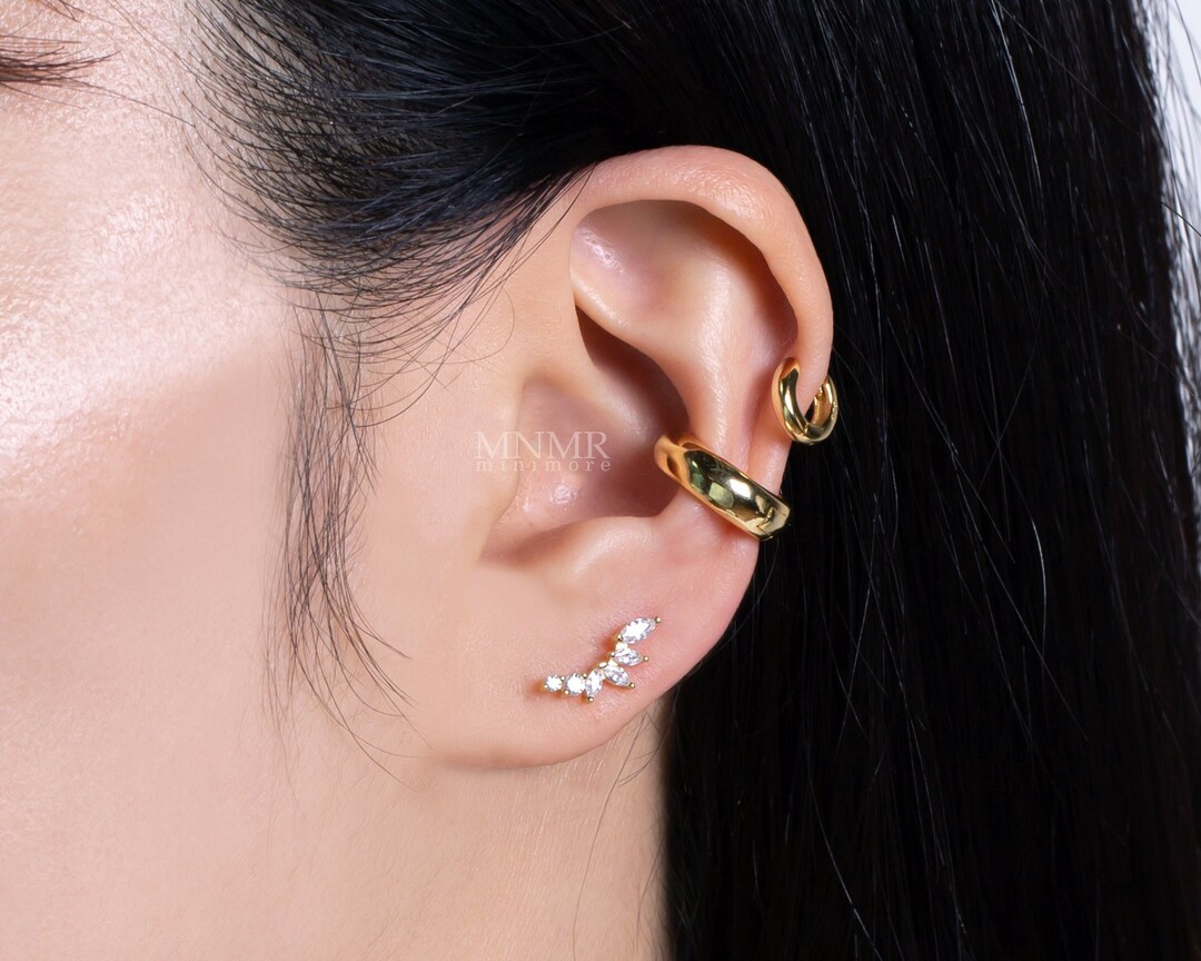 Fairy Wing Bar Silver Piercing, Crystal Wing Piercing. Sparkly Helix ...