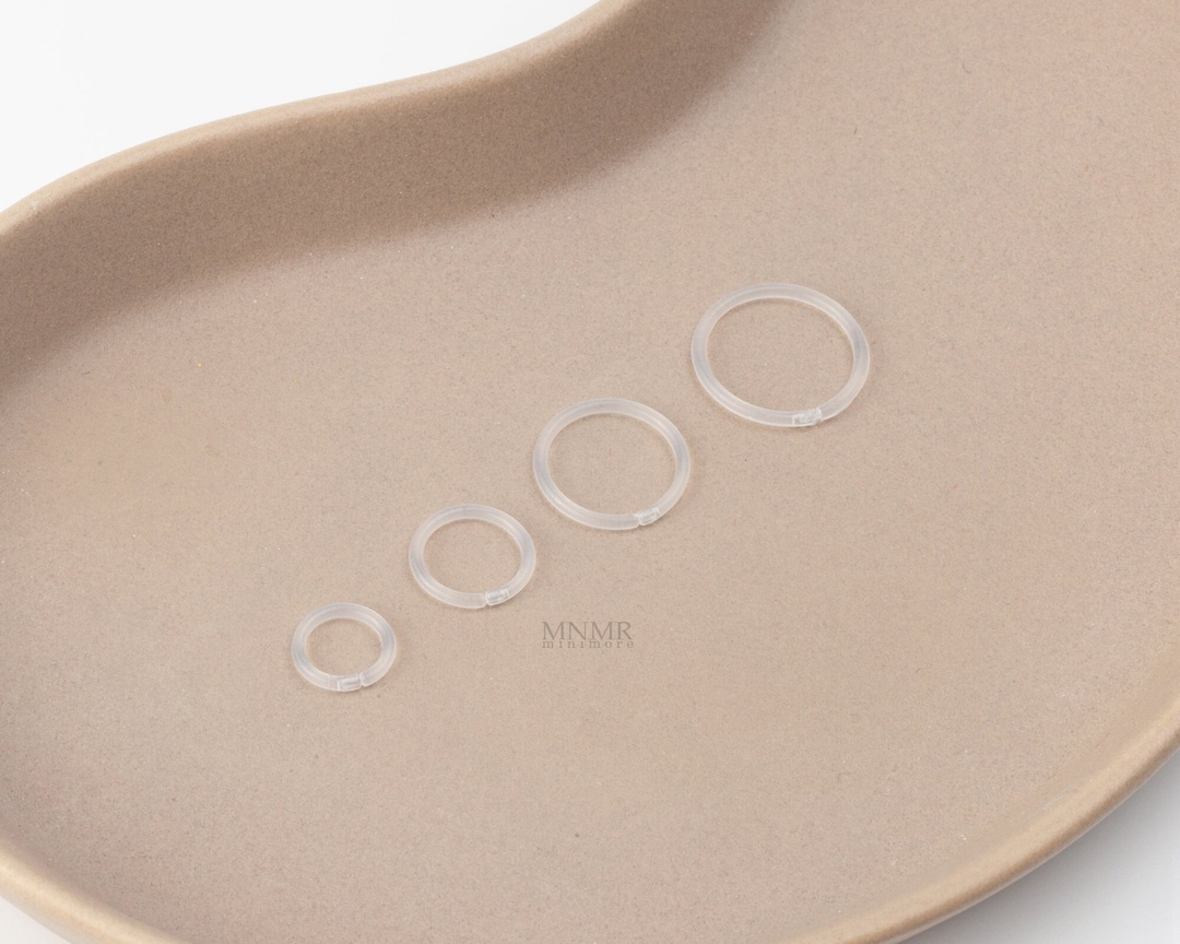 Hypoallergenic Clear Hoop Piercing, Cartilage Earring, Cartilage Hoop ...