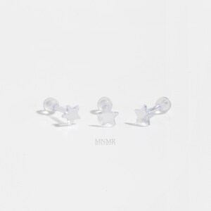 Hypoallergenic Clear Barbell, Clear Jelly Piercing, Cartilage Earring ...