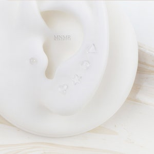 Hypoallergenic Clear Barbell, Clear Jelly Piercing, Cartilage Earring ...