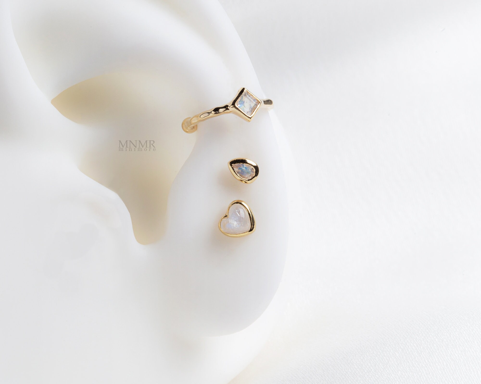 NEW!-NATURAL Stone-tiny Cutie Teardrop Cartilage Stud, Tiny Teardrop ...