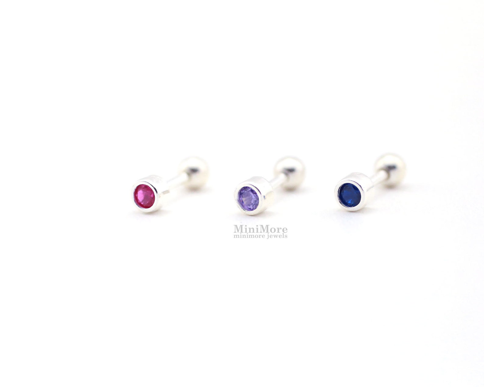 Birthstone Piercing Tragus Earring Personalized Jewelry - Etsy