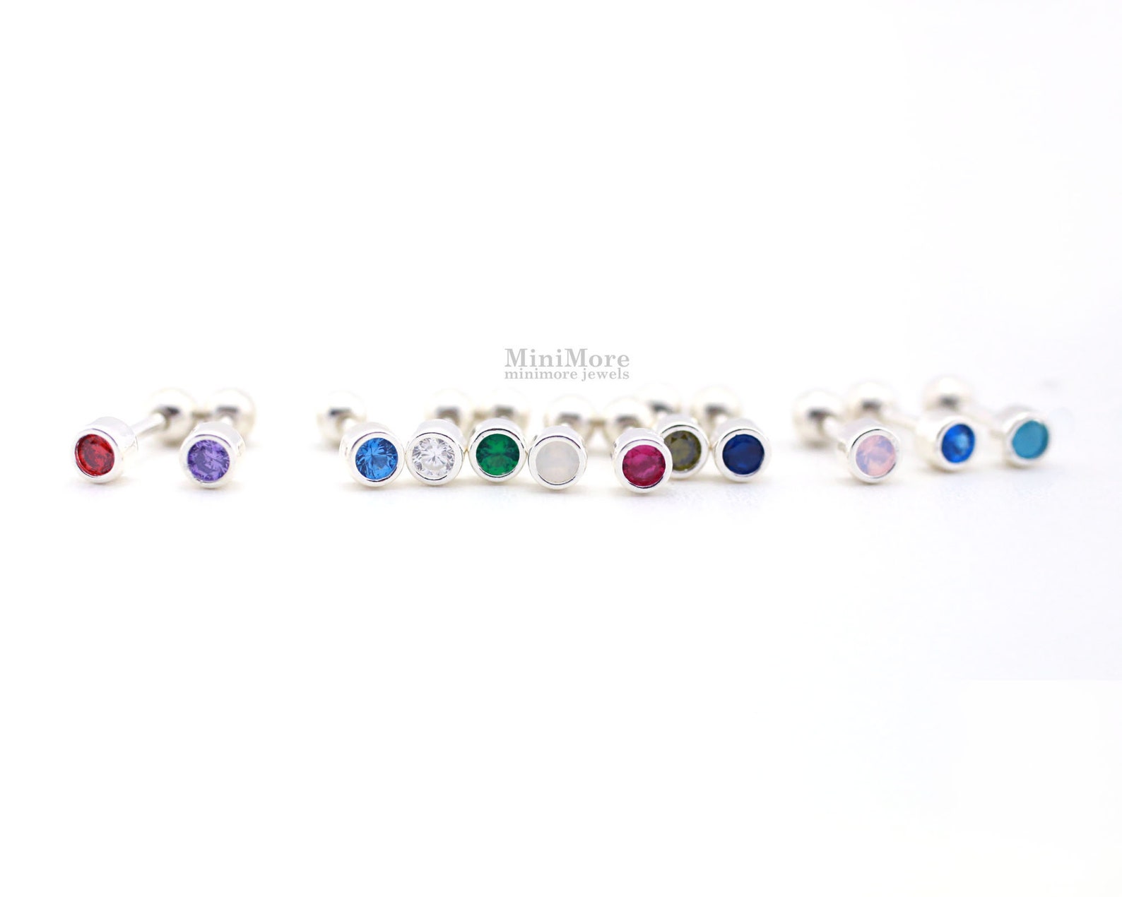 Birthstone Piercing Tragus Earring Personalized Jewelry - Etsy