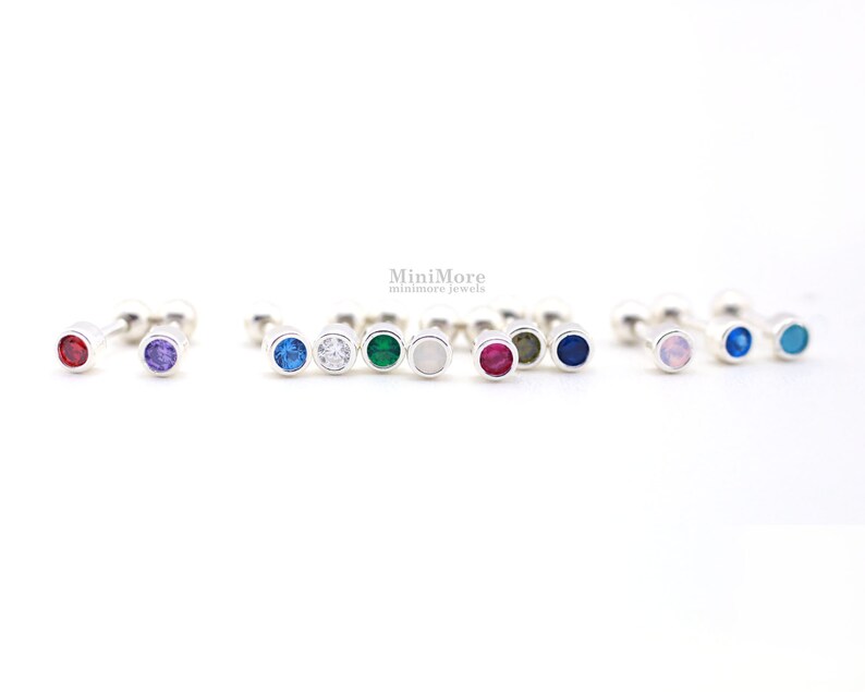 Birthstone Piercing Tragus Earring Personalized Jewelry - Etsy