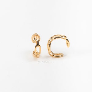 NEW! Double Layered Plain Ear Cuff, Gold Cuff, Non Pierced Cuff, Conch ...