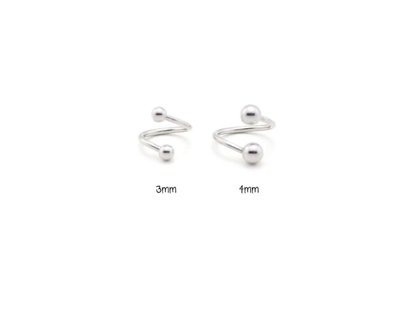 Twist Barbell Twist 3/4mm Ball Piercing Surgical Steel Ball - Etsy