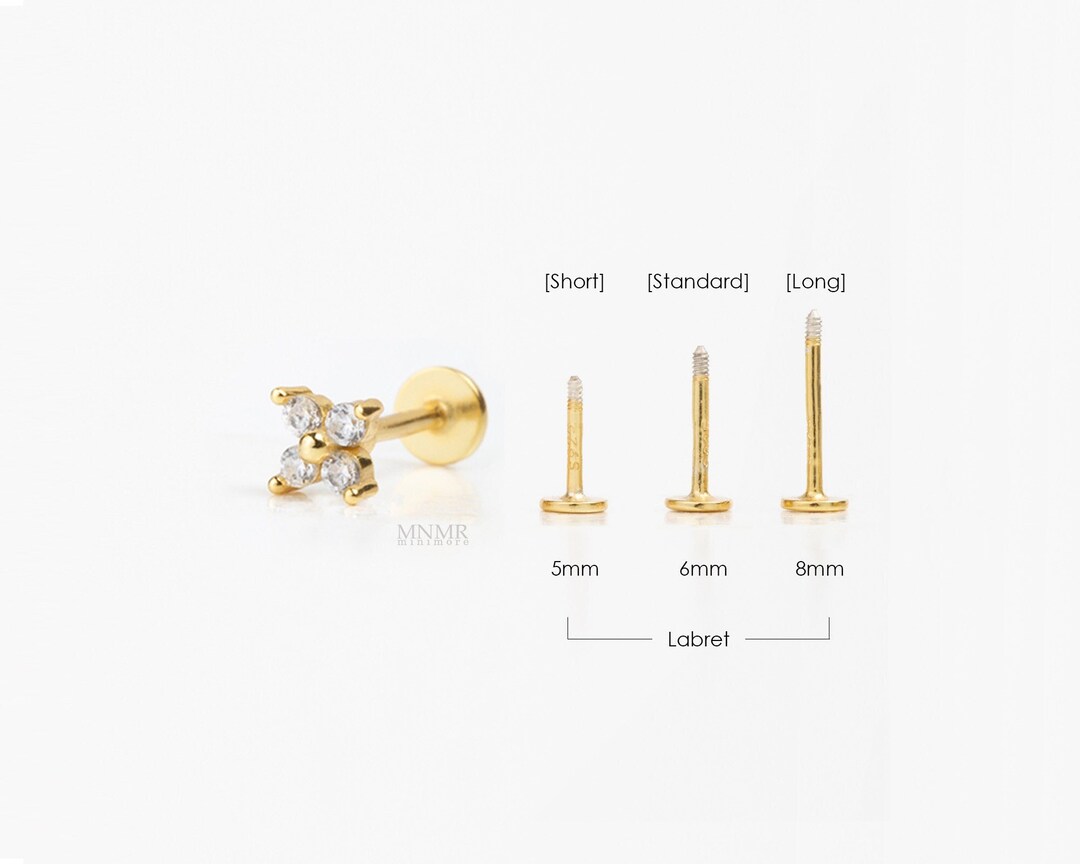 NEW! Tiny Cluster Cartilage Earring, Sterling Silver Flower Helix ...