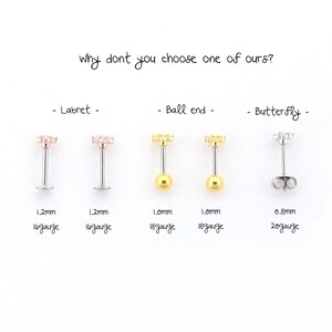 Super Tiny Crown CZ Piercing, Dainty Earring, Tiny Cartilage Earring ...