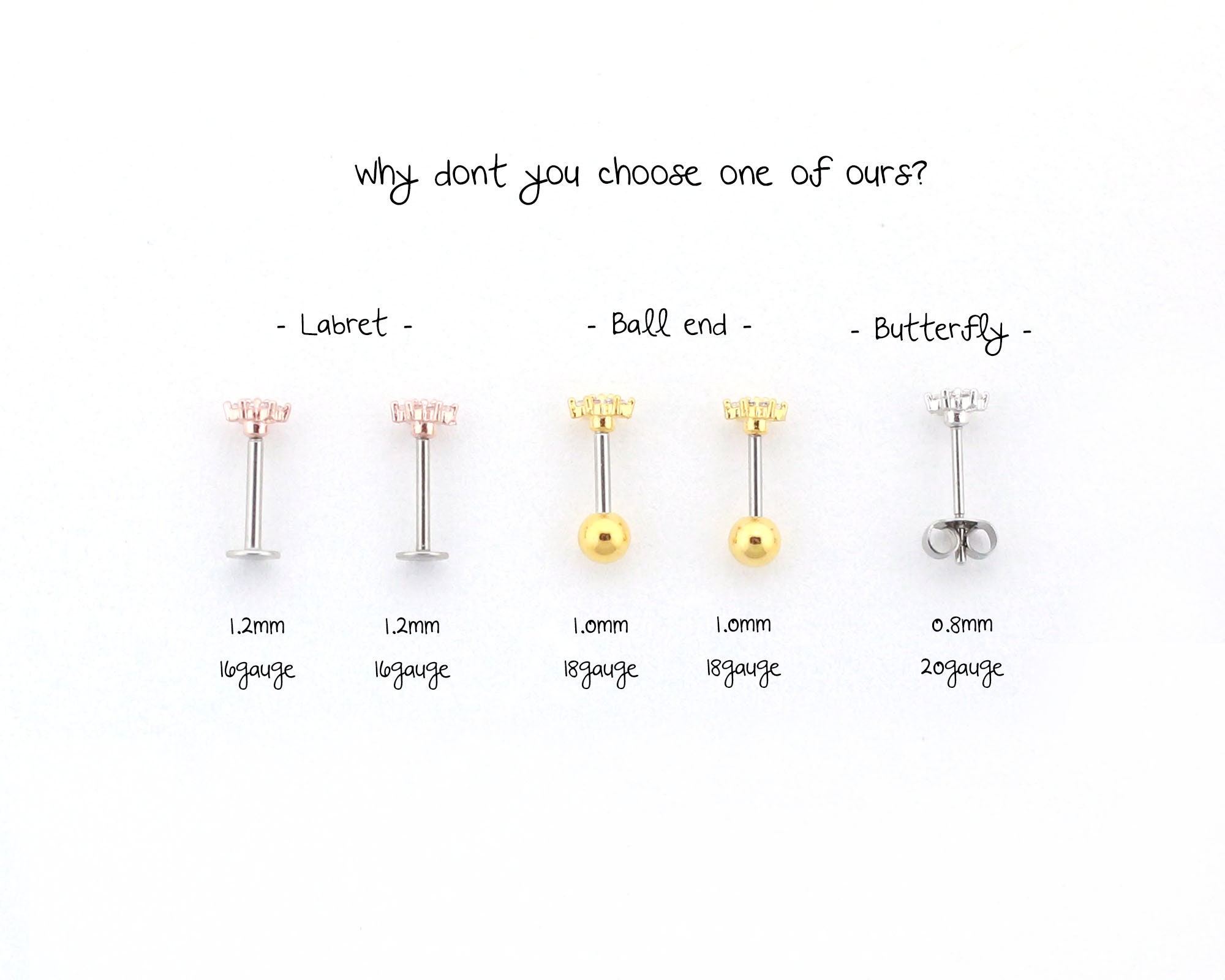 Super Tiny Crown CZ Piercing Dainty Earring Tiny Cartilage - Etsy