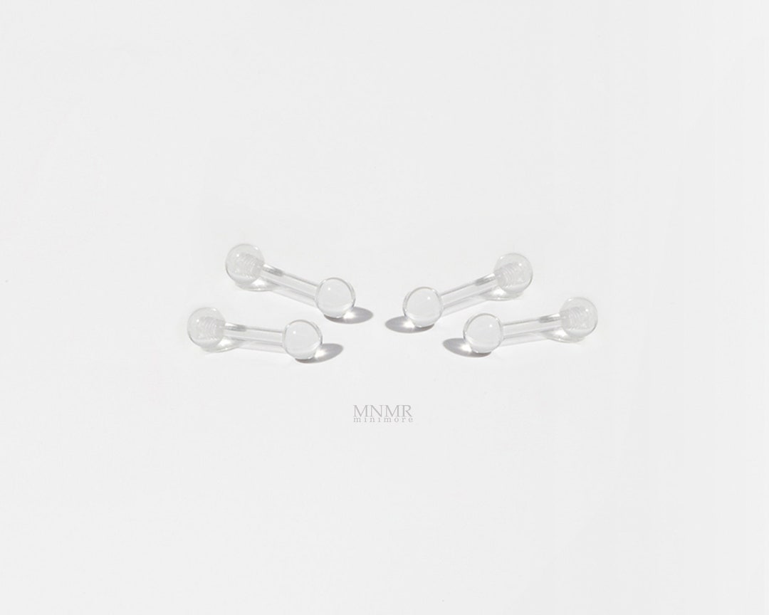 Hypoallergenic Clear Barbell, Clear Jelly Piercing, Cartilage Earring ...