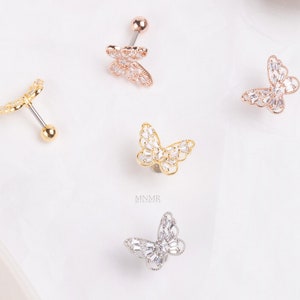 NEW Sparkly Butterfly Earring Tragus Tarring Dainty - Etsy