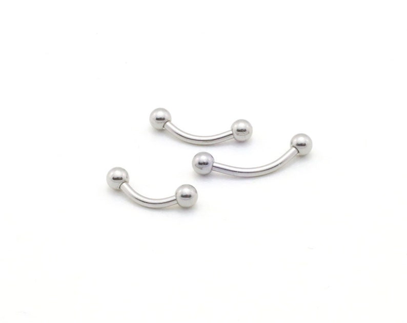 Curved Barbell Piercing 3/4mm Ball Piercing Cartilage - Etsy