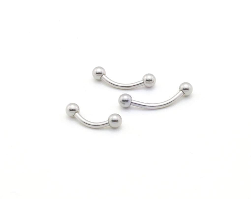 Curved Barbell Piercing 3/4mm Ball Piercing Cartilage - Etsy