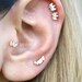 Super Tiny Crown CZ Piercing, Dainty Earring, Tiny Cartilage Earring ...