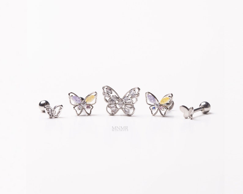 NEW Sparkly Butterfly Earring Tragus Tarring Dainty - Etsy