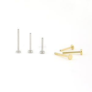 316L Surgical Steel Push Pin Replacement Flat Backing Flat - Etsy