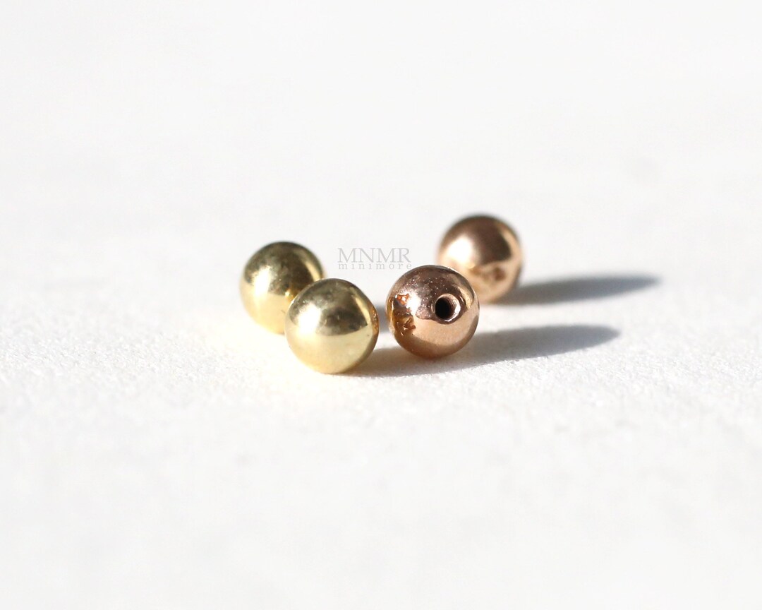 14K Solid Gold Replacement Ball, Barbell Replacement Ball, 3.5mm ...