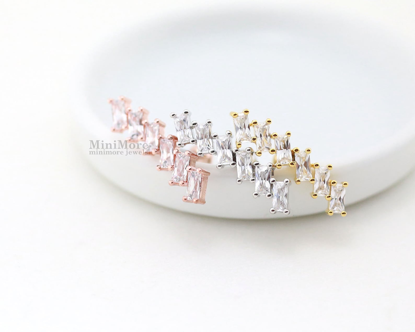 Flash Sale CZ Bar Piercing Bar Earring Inner Conch Earring - Etsy