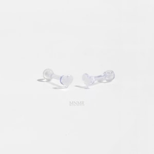 Hypoallergenic Clear Barbell, Clear Jelly Piercing, Cartilage Earring ...