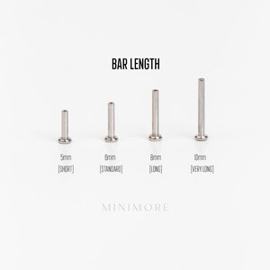 316L Surgical Steel Push Pin Replacement Flat Backing, Flat Back ...