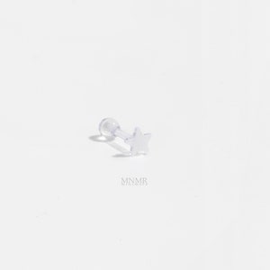 Hypoallergenic Clear Barbell, Clear Jelly Piercing, Cartilage Earring ...