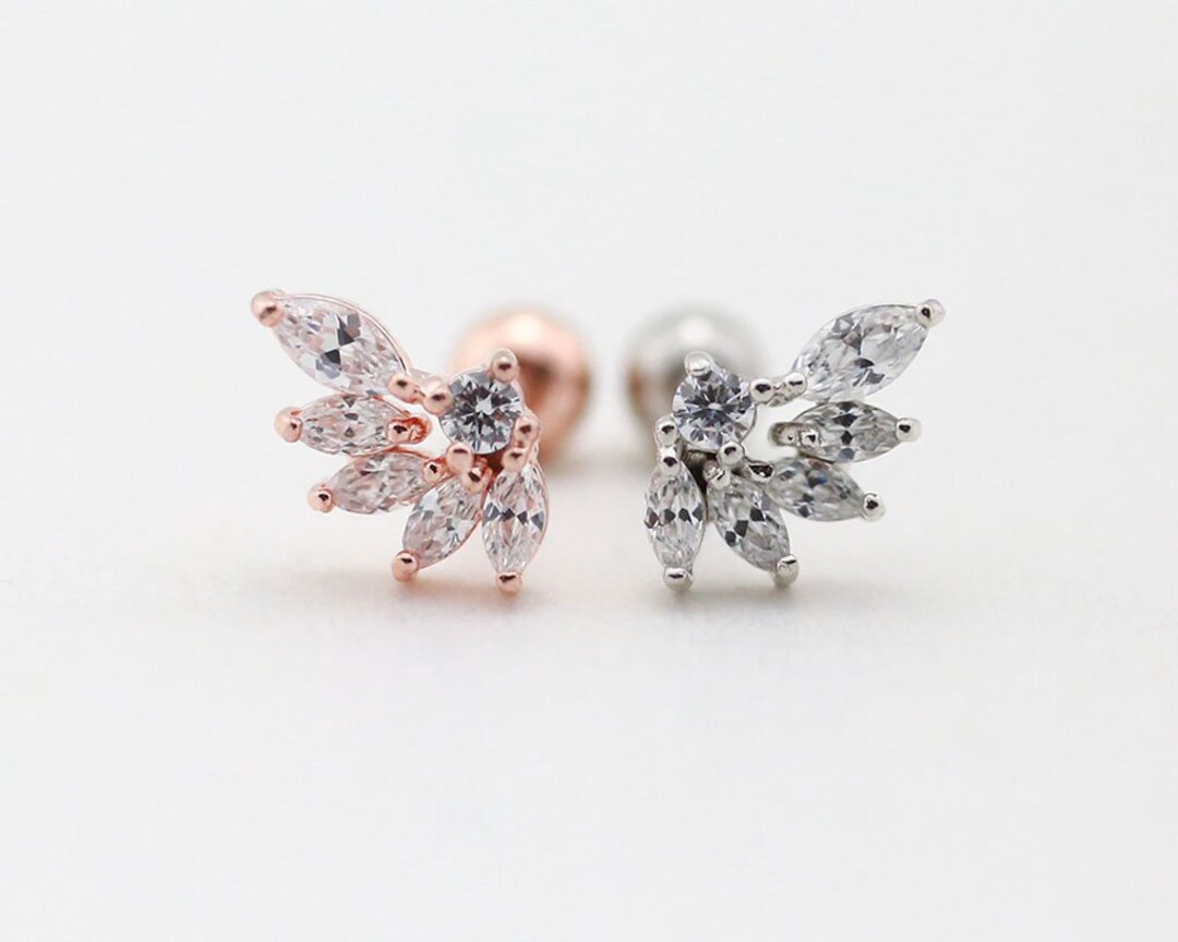Flash Sale! Wing Cartilage Earring, Screw Back Earring, Dainty Earring ...