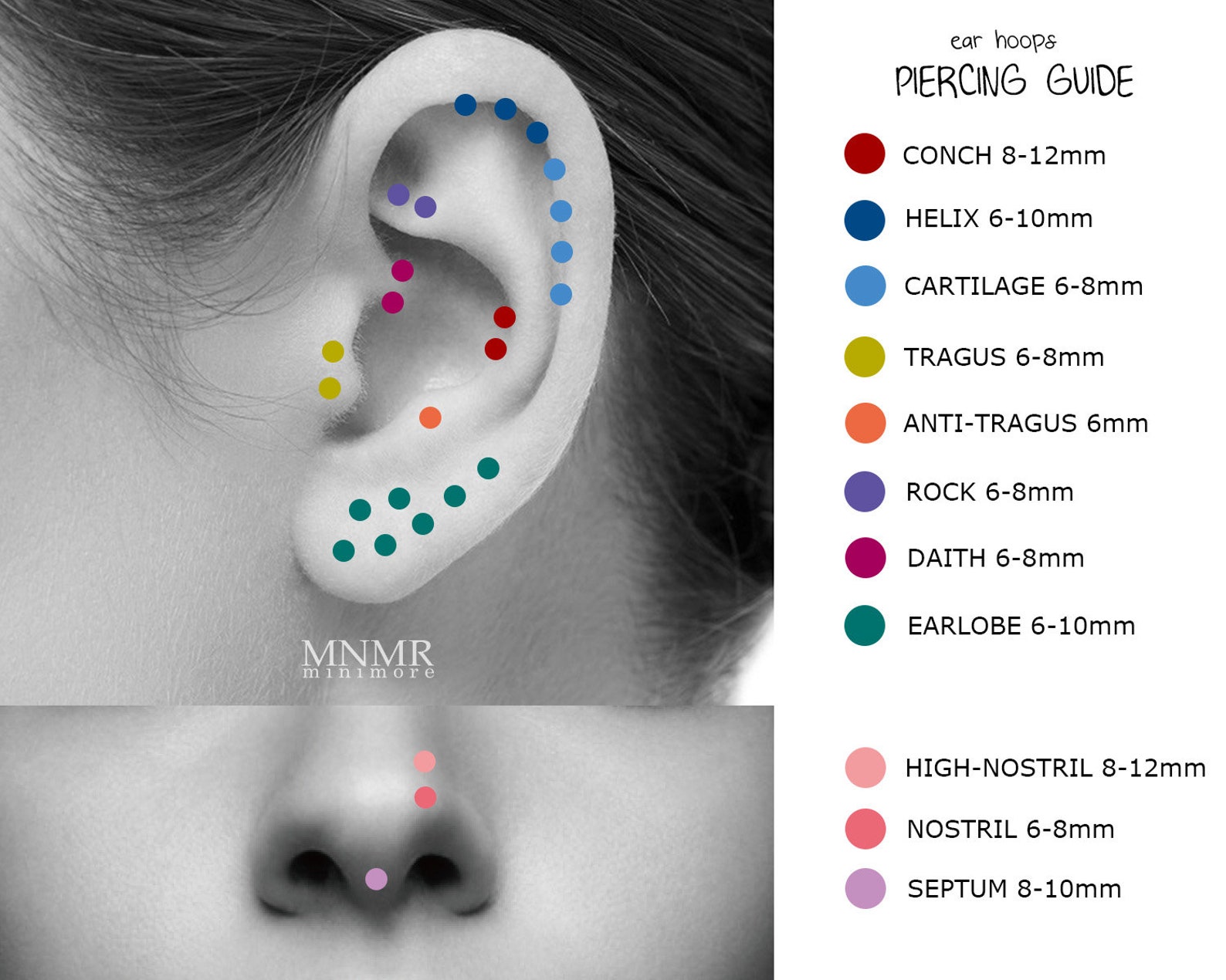 Hoop Earring Three Sizes Surgical Steel Hoop Helix Hoop - Etsy