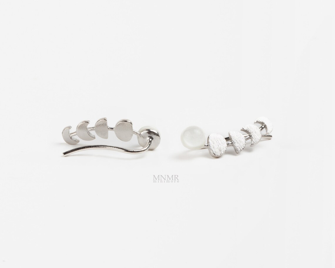 Moon Stone & Moon Ear Cuff Moon Ear Climber Moon Ear Cuff - Etsy