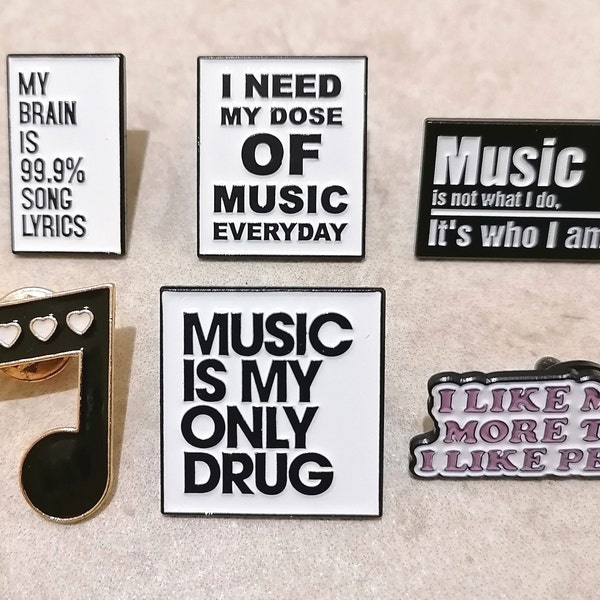 Music Enamel Pin - Etsy