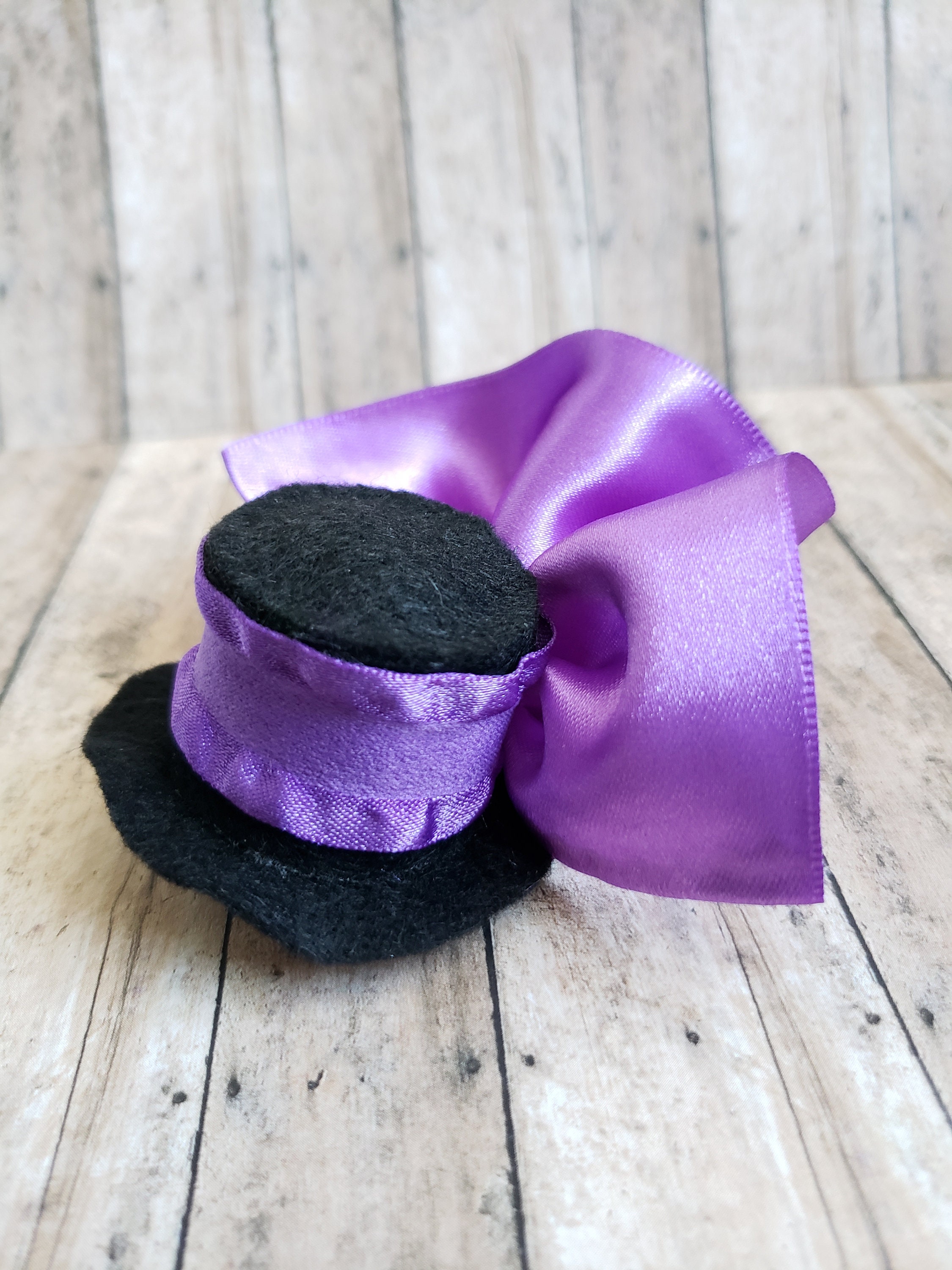 Purple Ribbon Flourish Tiny Top Hat - Etsy