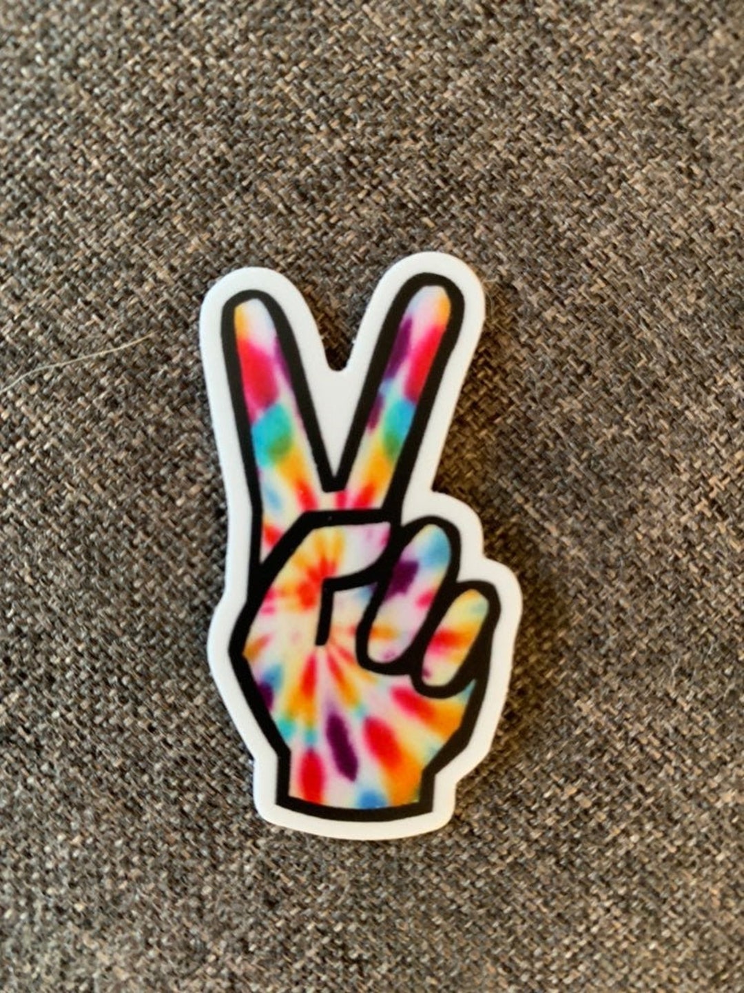 Tie Dye Peace Sign Sticker - Etsy