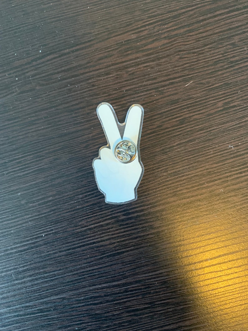 Tie Dye Peace Sign Acrylic Pin | Etsy