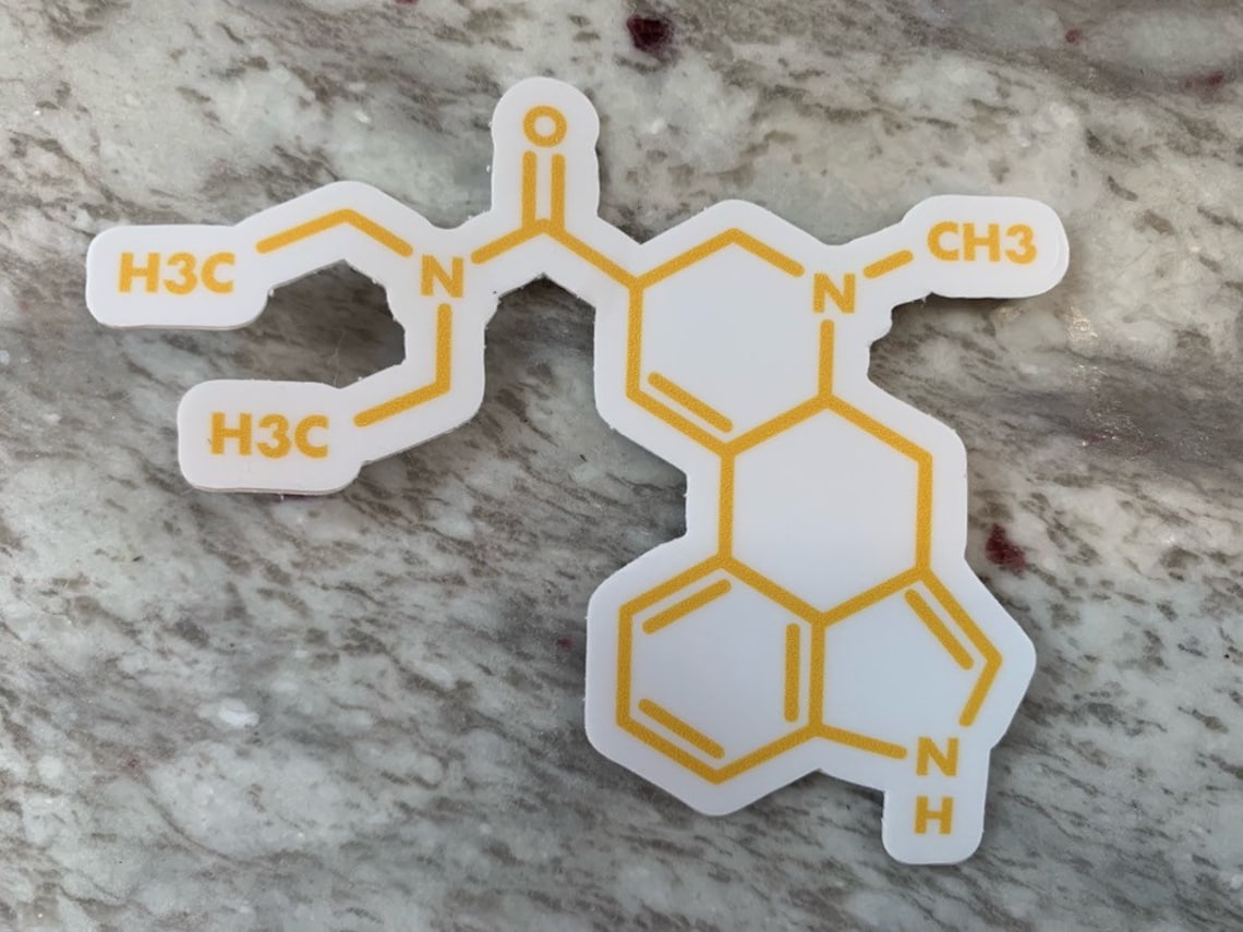 LSD Sticker LSD Molecule Chemical Composition Sticker Acid | Etsy