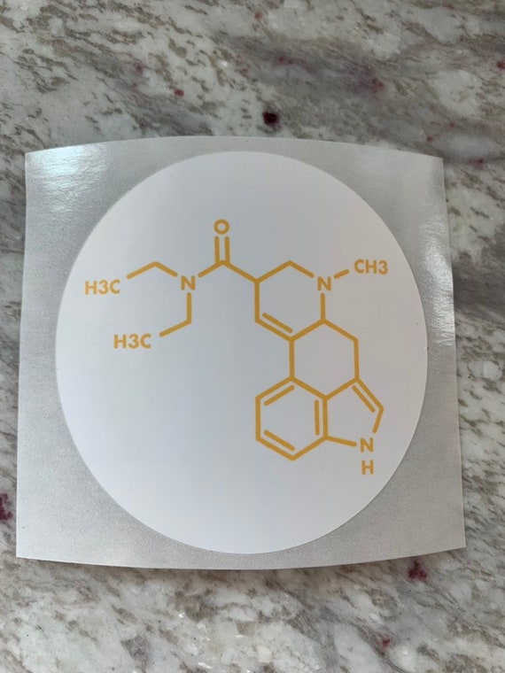 LSD Circle Sticker LSD Molecule Chemical Composition | Etsy