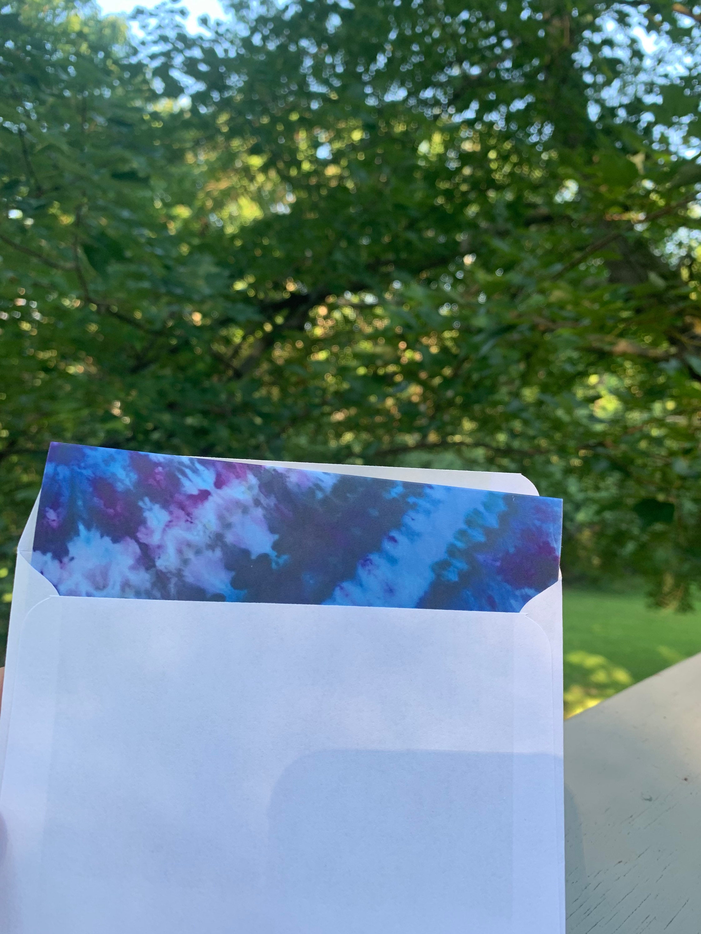 Blank Blue and Purple Striped Tie Dye Greeting Card - Etsy
