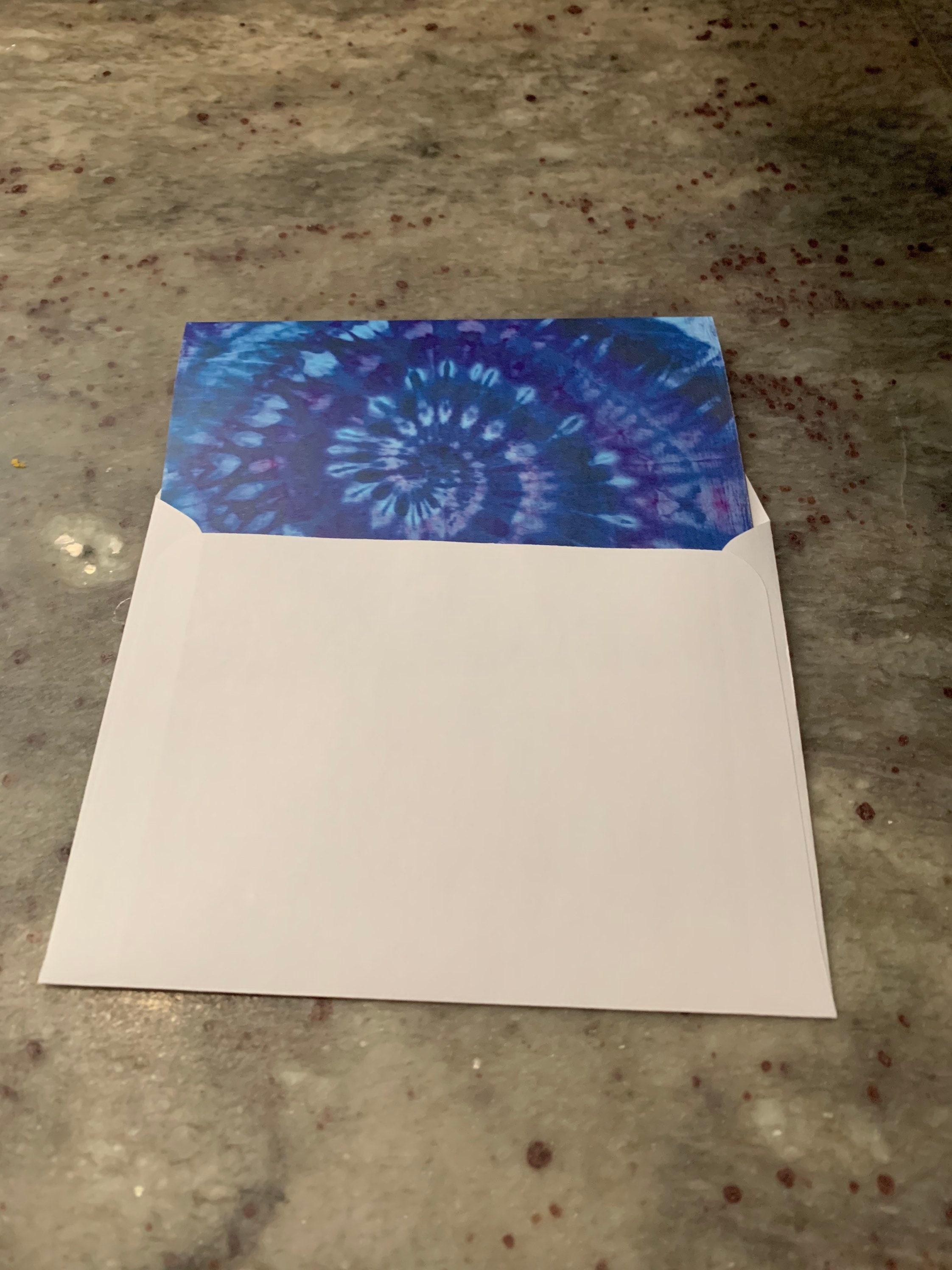 Blank Blue and Purple Spiral Tie Dye Greeting Card - Etsy