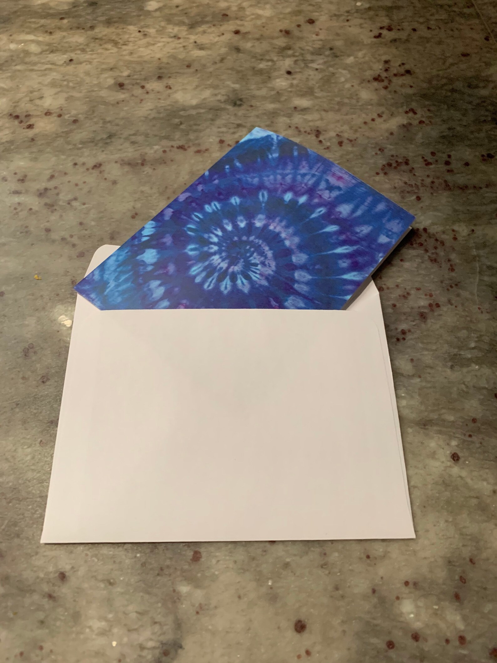 Blank Blue and Purple Spiral Tie Dye Greeting Card - Etsy