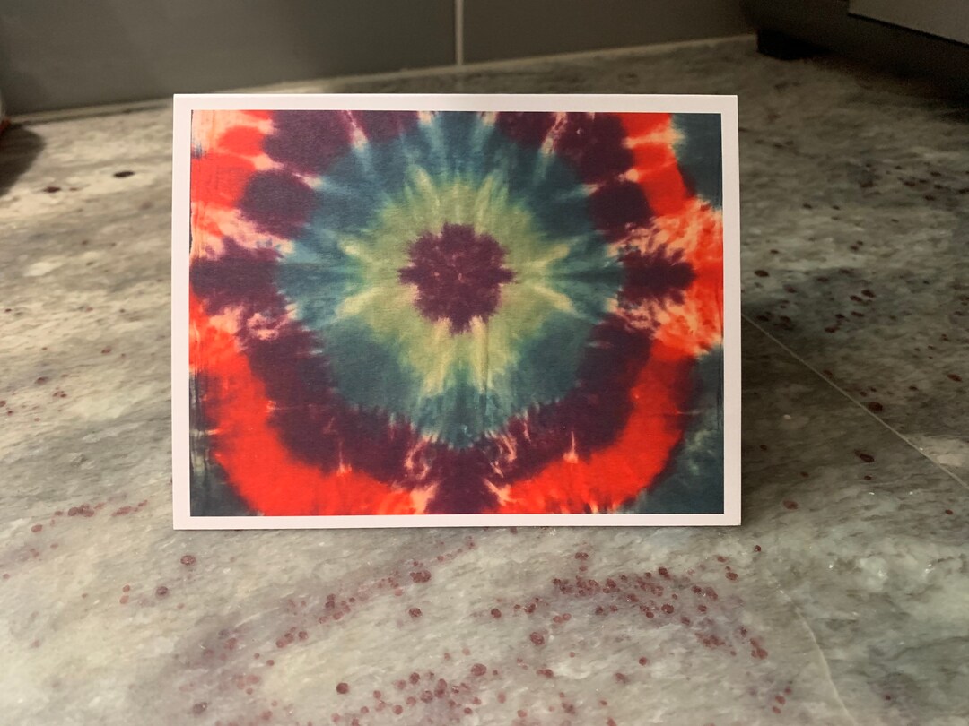 Blank Multi-colored Tie Dye Greeting Card - Etsy