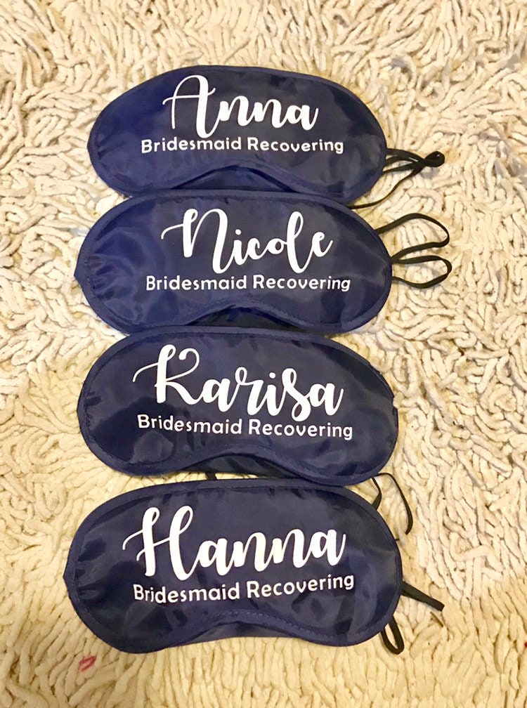 Custom and Personalized Eye Masks. Bridal Party Sleepover - Etsy
