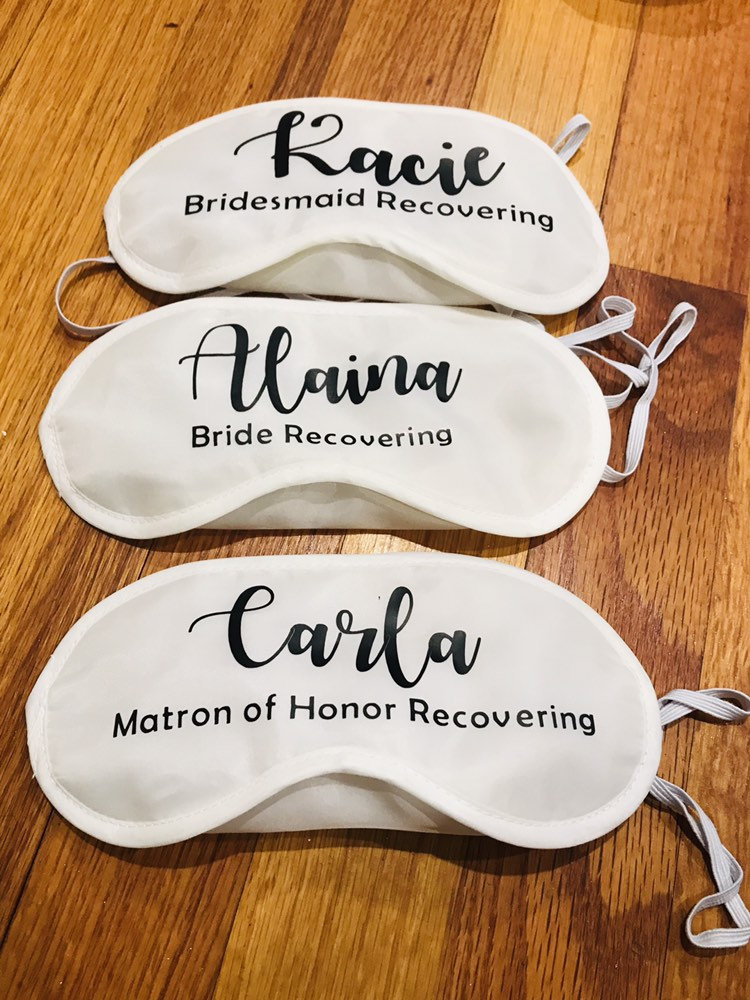 Custom and Personalized Eye Masks. Bridal Party Sleepover - Etsy
