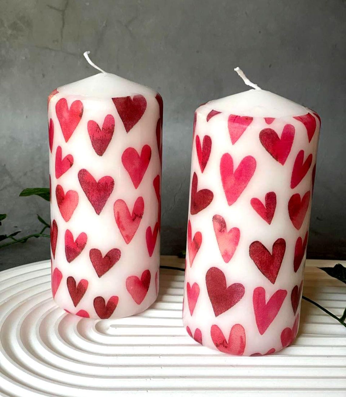 Valentines Day Candles Set Heart Candle Decor Candle Gift Set for Woman ...