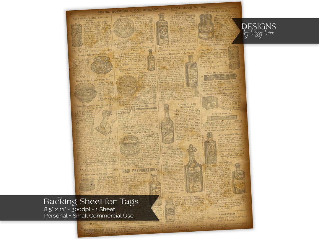 Vintage Beauty Ads Printable Paper: Junk Journal Stationery (digital ...