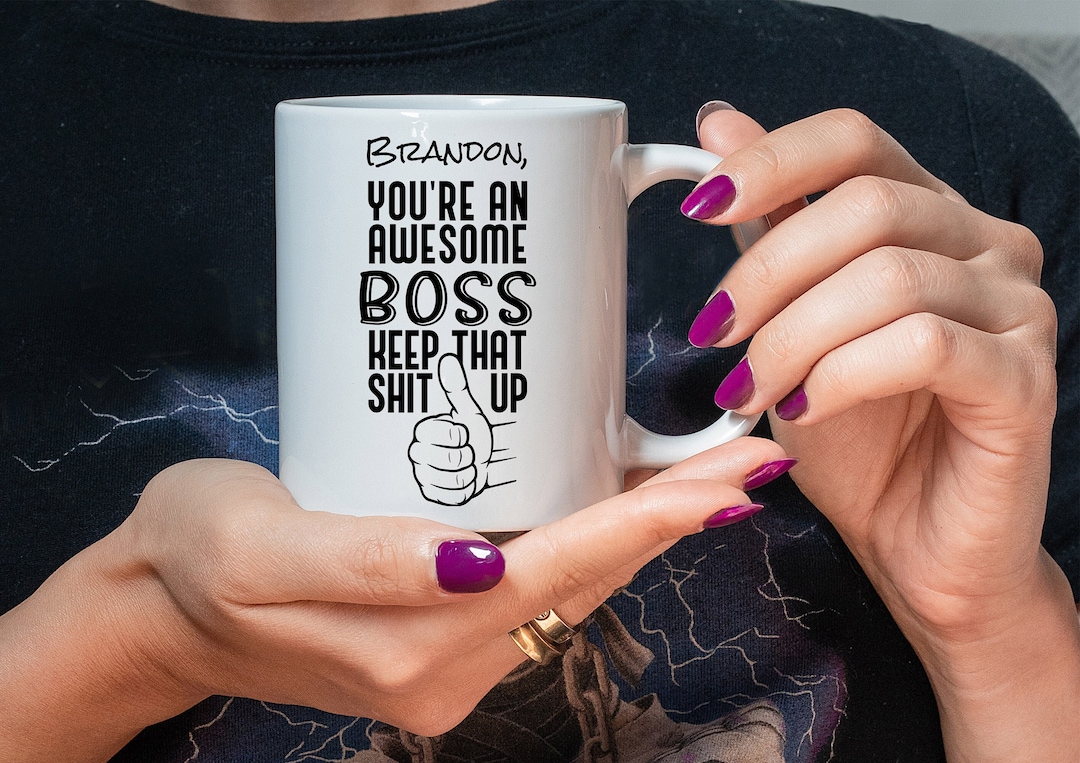 Personalized Boss Mug Best Boss Ever Coffee Cup Customized Name Boss ...