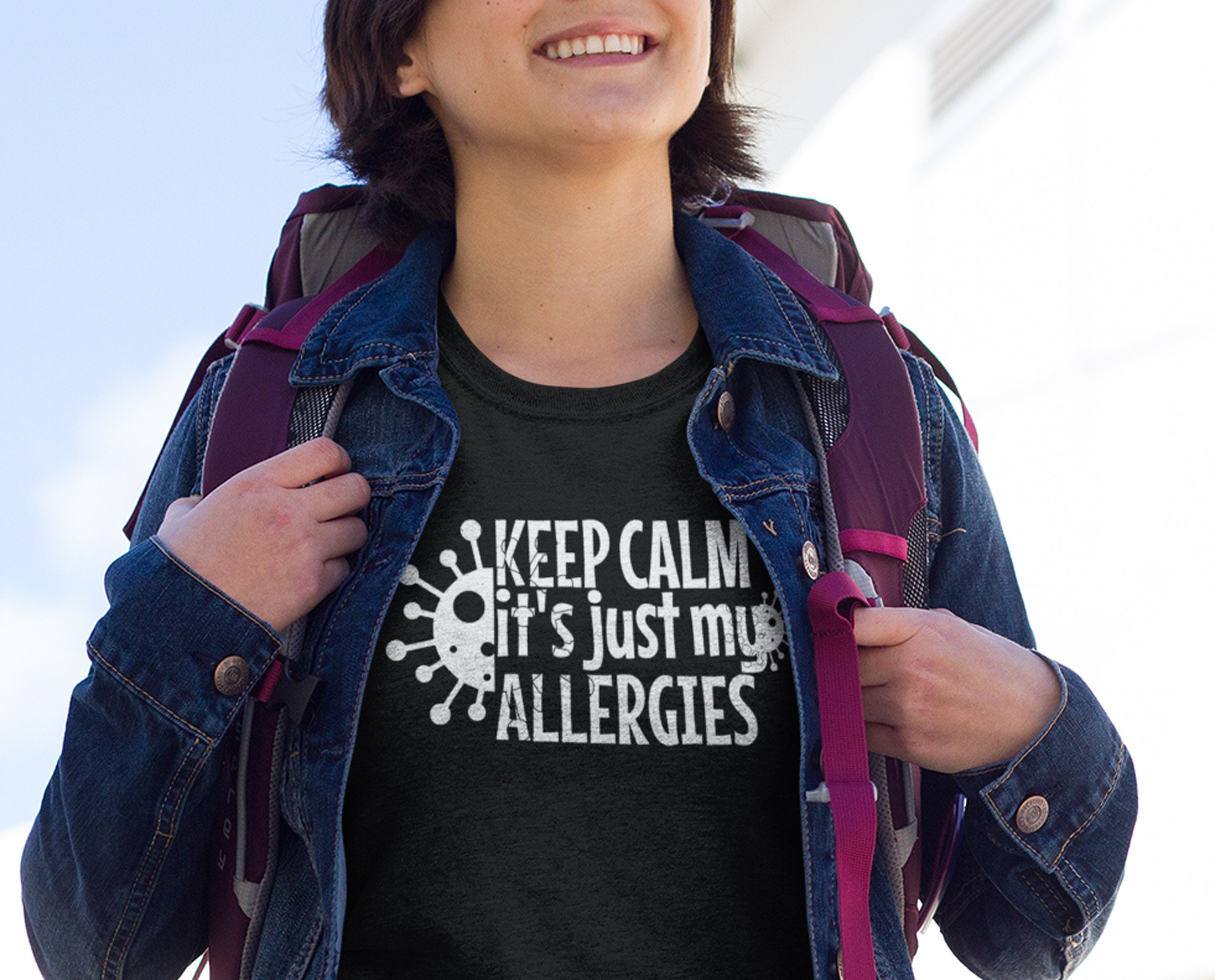 Keep Calm It's Just my Allergies Shirt Social Distancing | Etsy