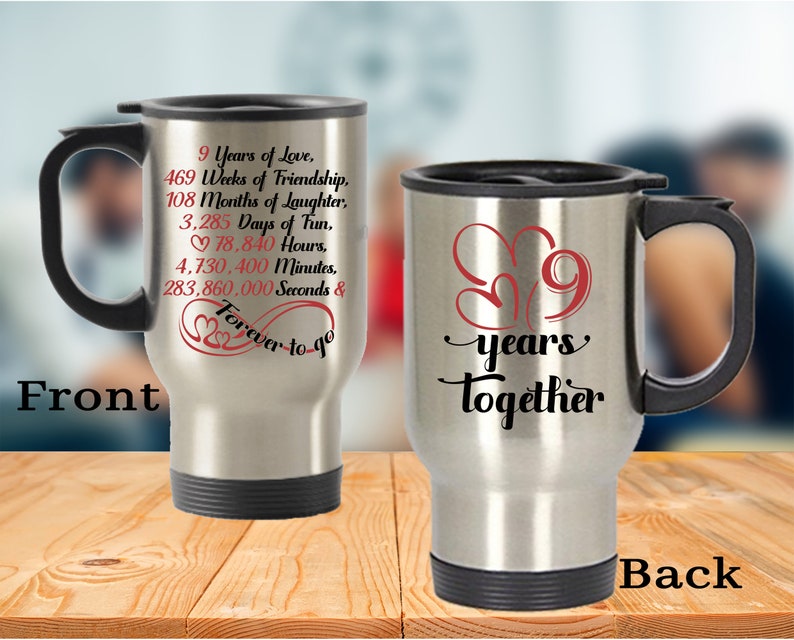 Anniversary Gift 9 Years Together Couple Mug 9th Wedding | Etsy