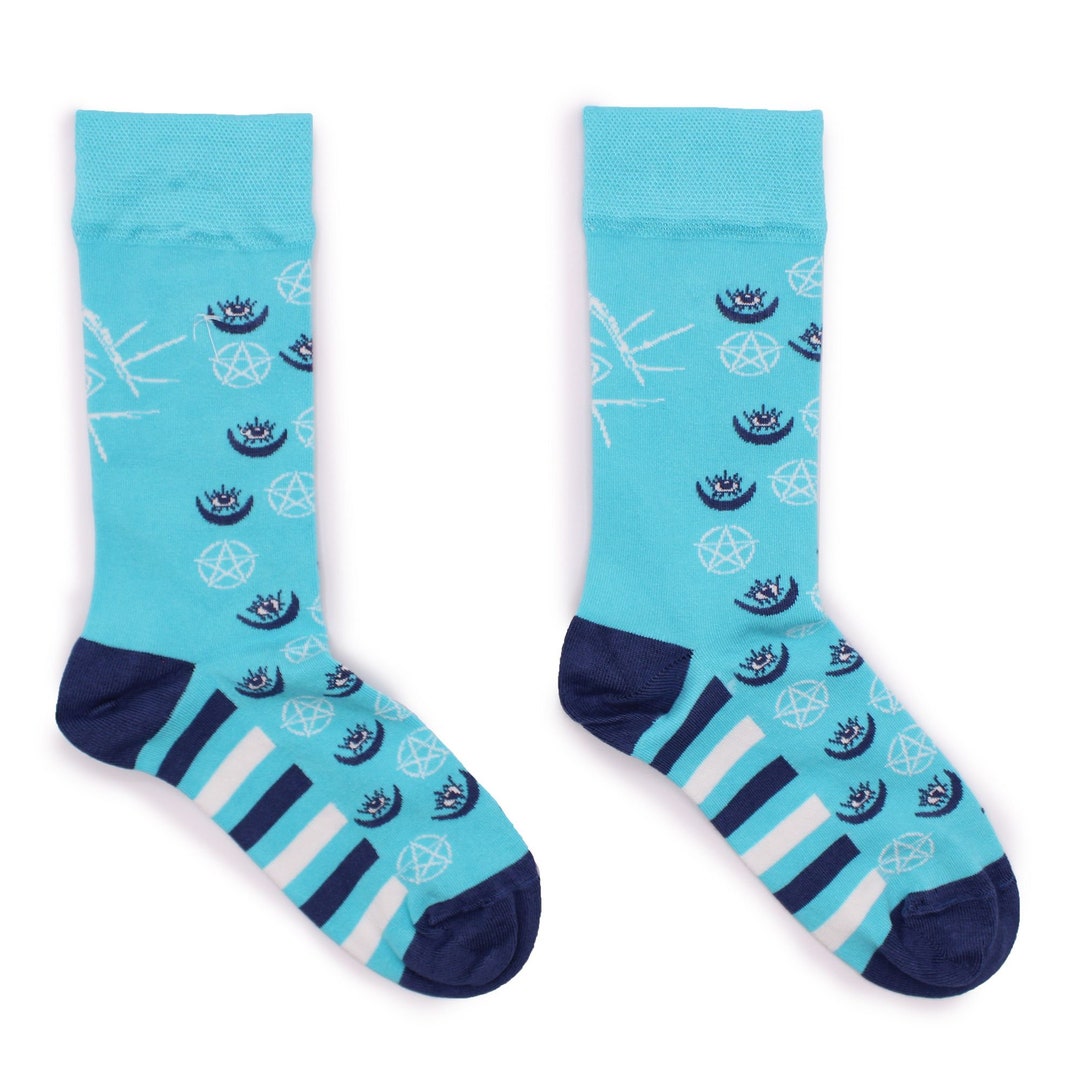 Socks Stockings Pentagram Eye of Fatima Pattern - Etsy